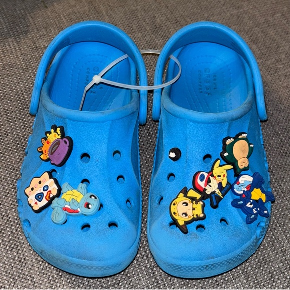 CROCS | Shoes | Kids Blue Crocs With Pokemon Gibbets Charms | Poshmark